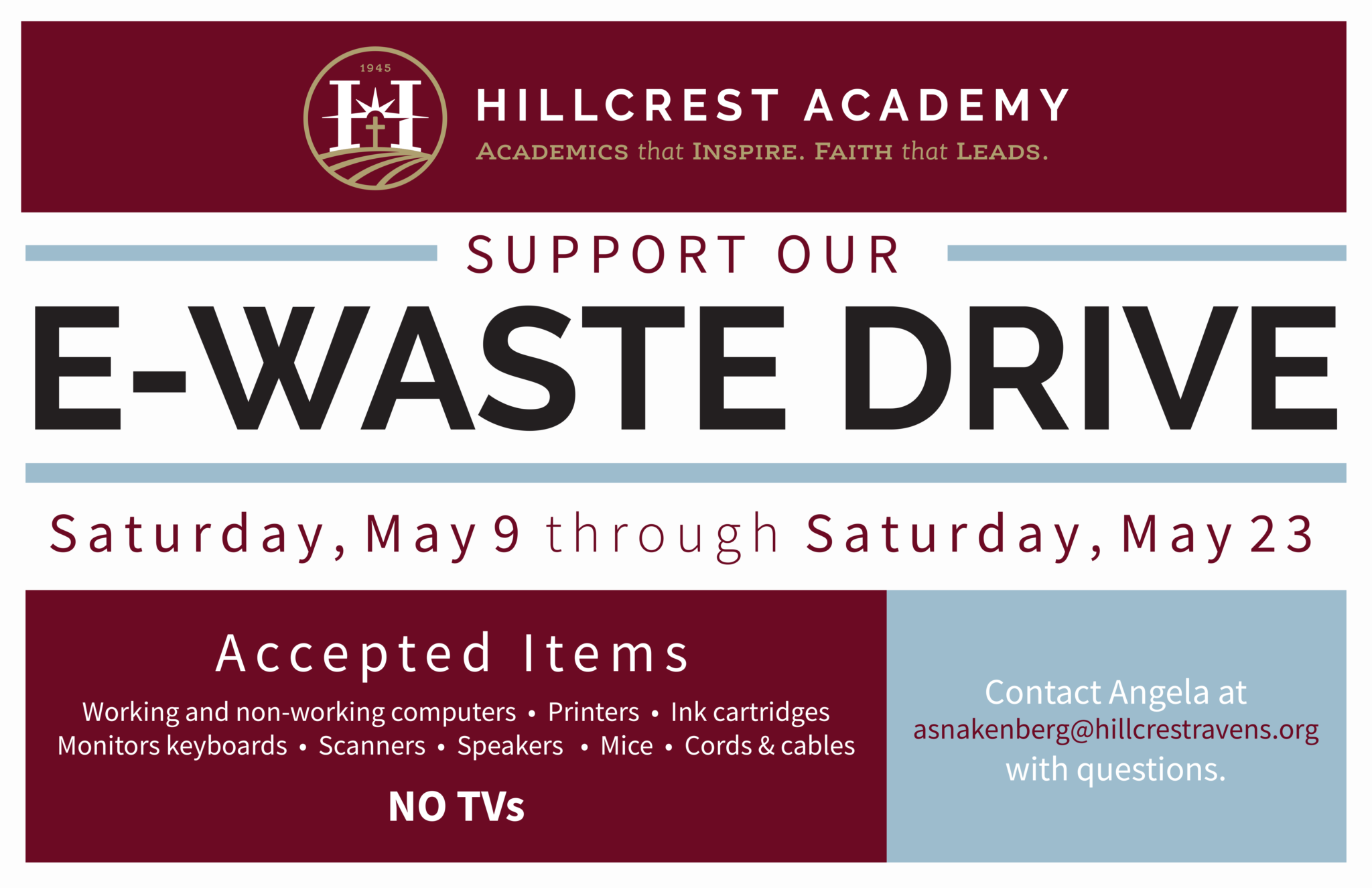 E-Waste Drive - Hillcrest Ravens